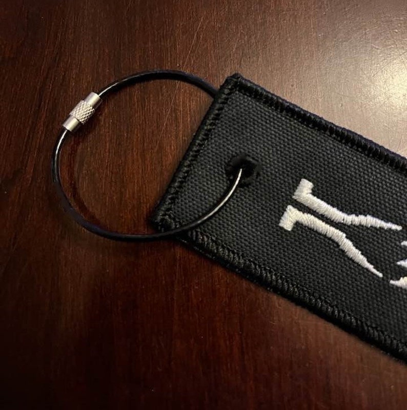 Custom Embroidered Aurebesh Keychain: Personalized Flight Tag - Etsy