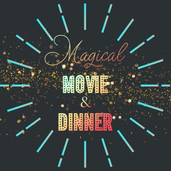 Dinner and Movie Night Cards set of 6 Date Night Kids | Etsy