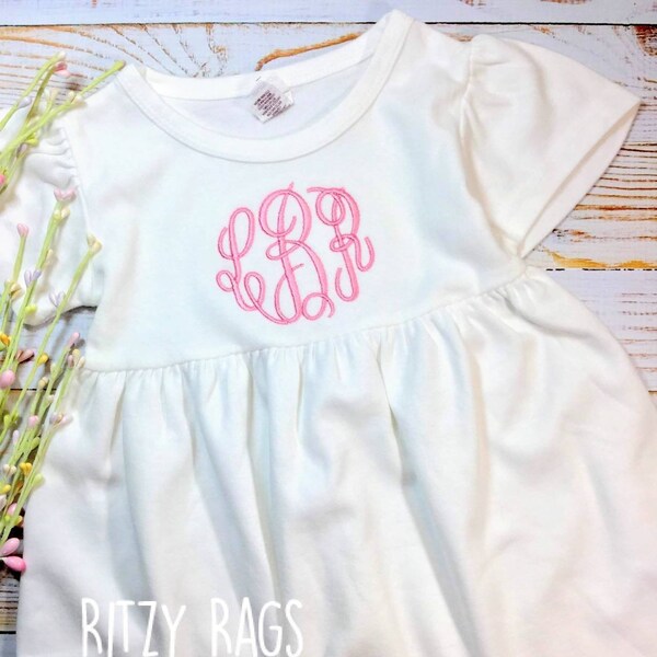 Girls Monogram Dress - Etsy
