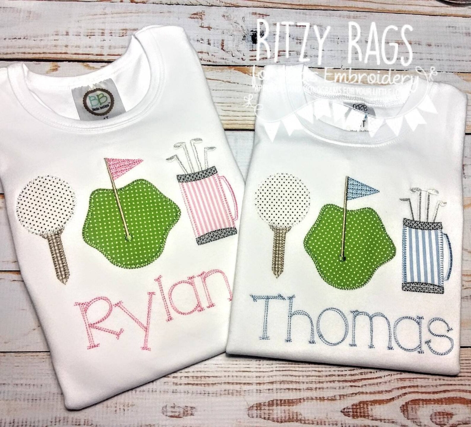 Personalized Golf Trio Shirt / Girl Golf Shirt / Monogrammed | Etsy