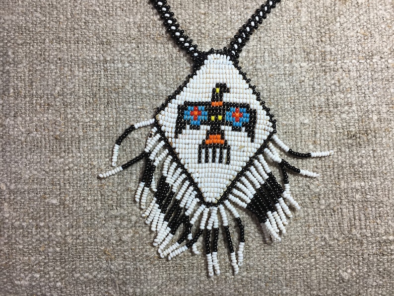 Mexican thunderbird beaded necklace | Etsy