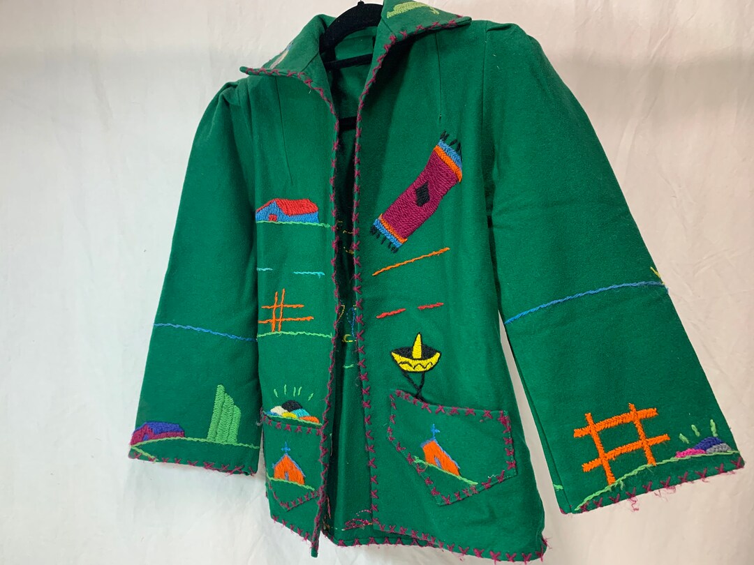 Mexican Antique Jacket Embroidered - Etsy