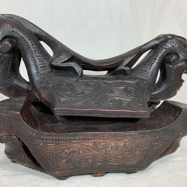 Carved Wood Containers - Etsy