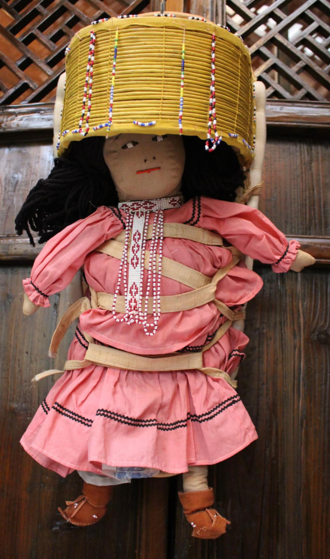 Apache 1960's Handmade Papoose Doll and Cradle Board - Native American ...