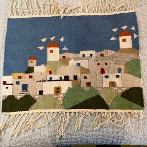 Weaving of a Greek Village Tapestry - Etsy