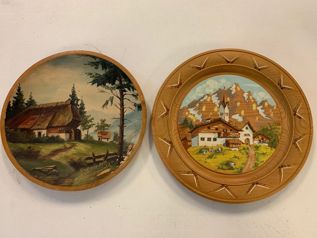 Vintage Hand Painted German Plates - Etsy