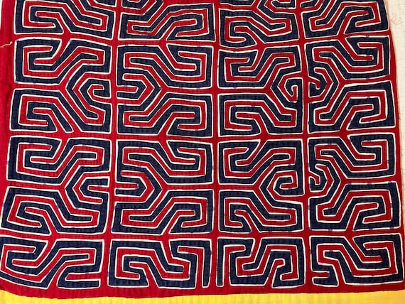 Mola blouse Kuna Yala Panama 1970's traditional XXS o… - Gem