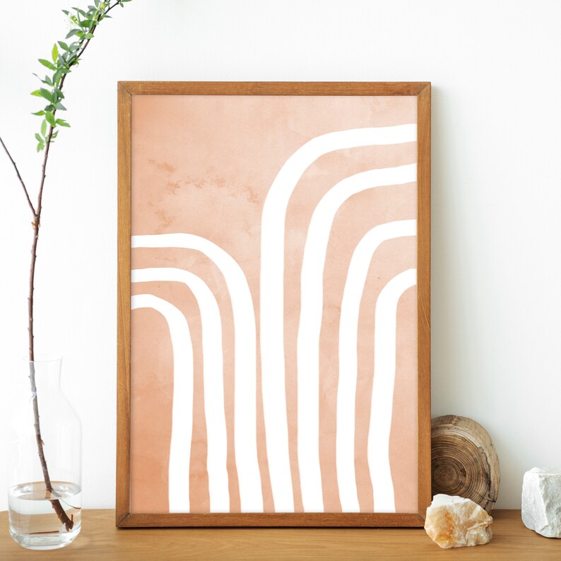 Neutral Boho Wall Art, Abstract Art Prints, Feminine Wall Art, Bohemian ...