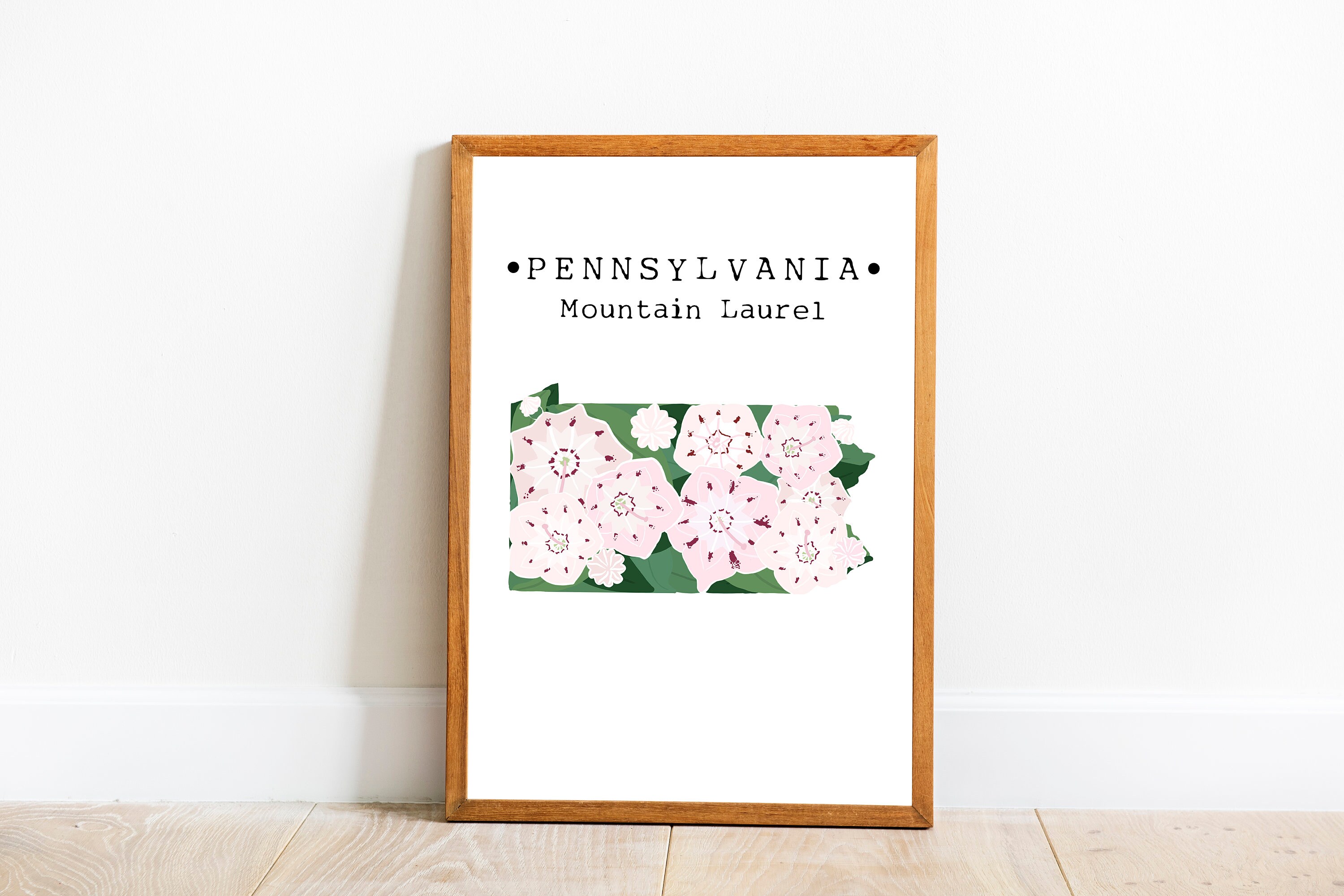 Pennsylvania State Flower Wall Art, Mountain Laurel Art Print ...