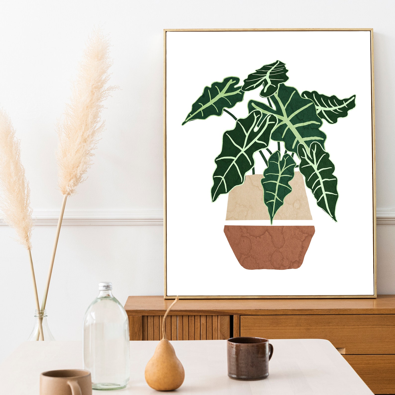 Alocasia Polly Wall Art Houseplant Art Print Houseplant - Etsy