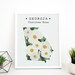 Georgia State Flower Wall Art Georgia Map Print Georgia - Etsy