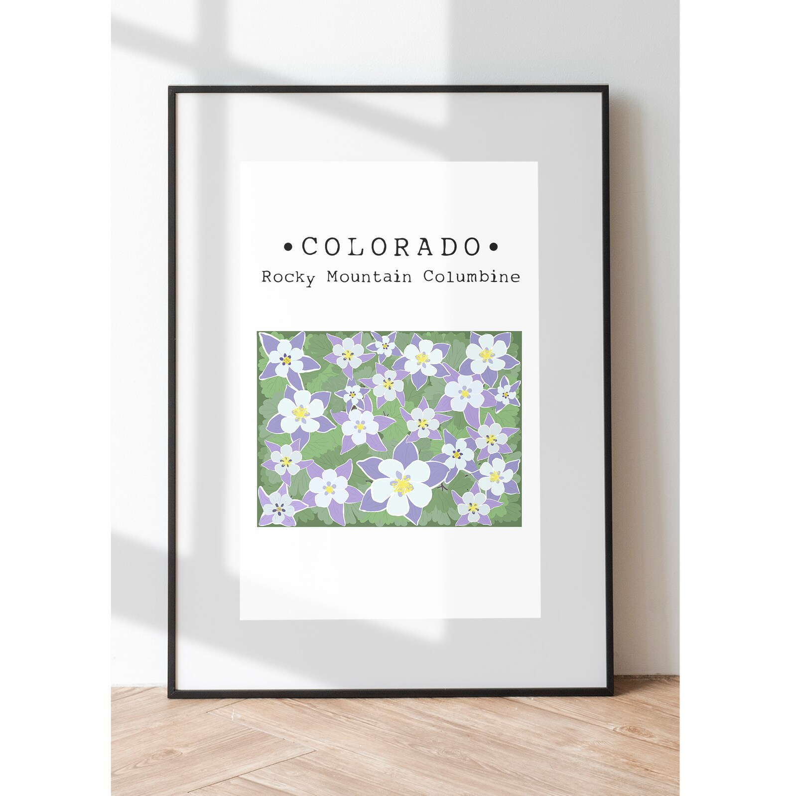 Colorado State Flower Wall Art Colorado Rocky Mountain - Etsy