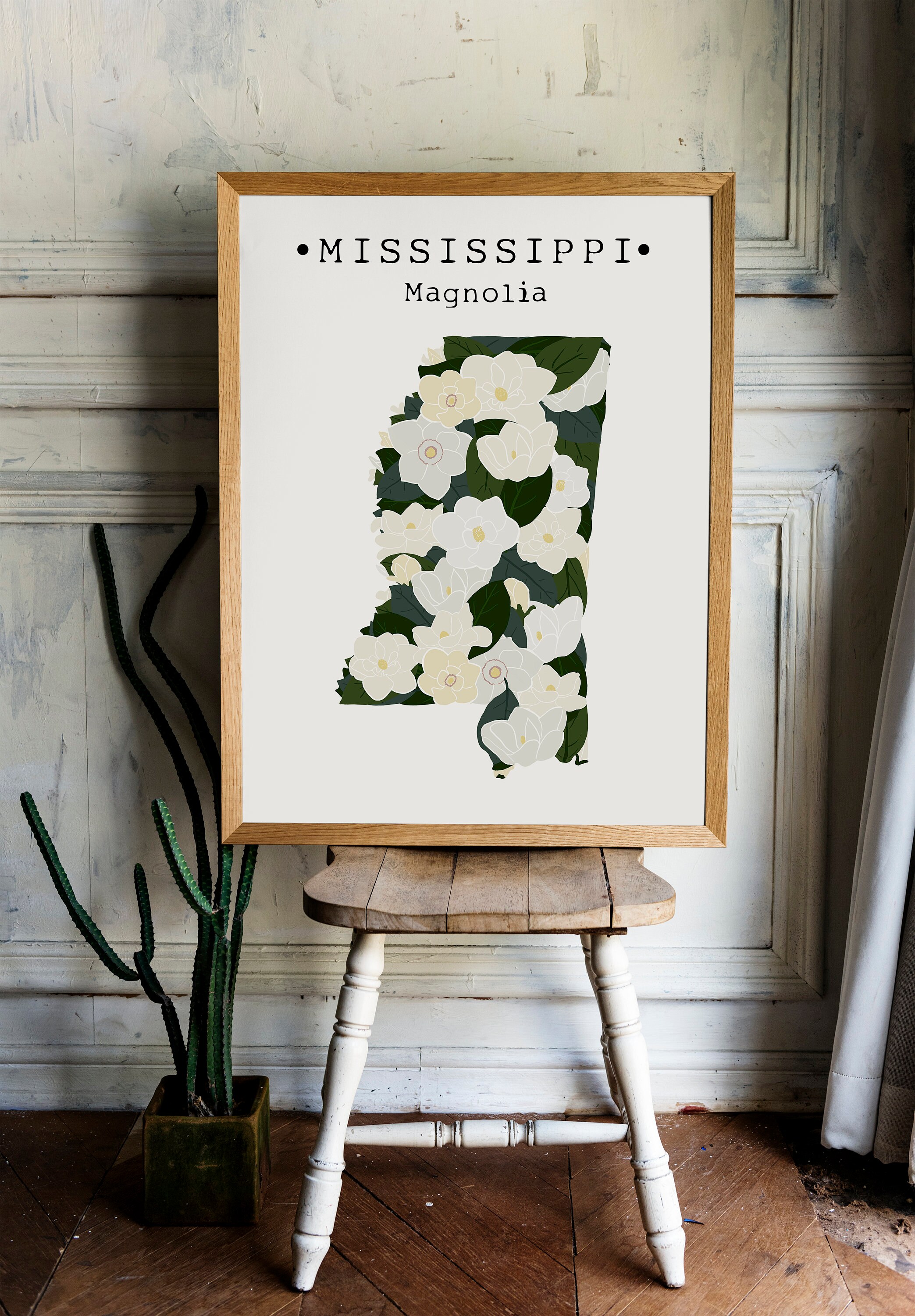 Mississippi State Flower Print Magnolia Flower Print | Etsy