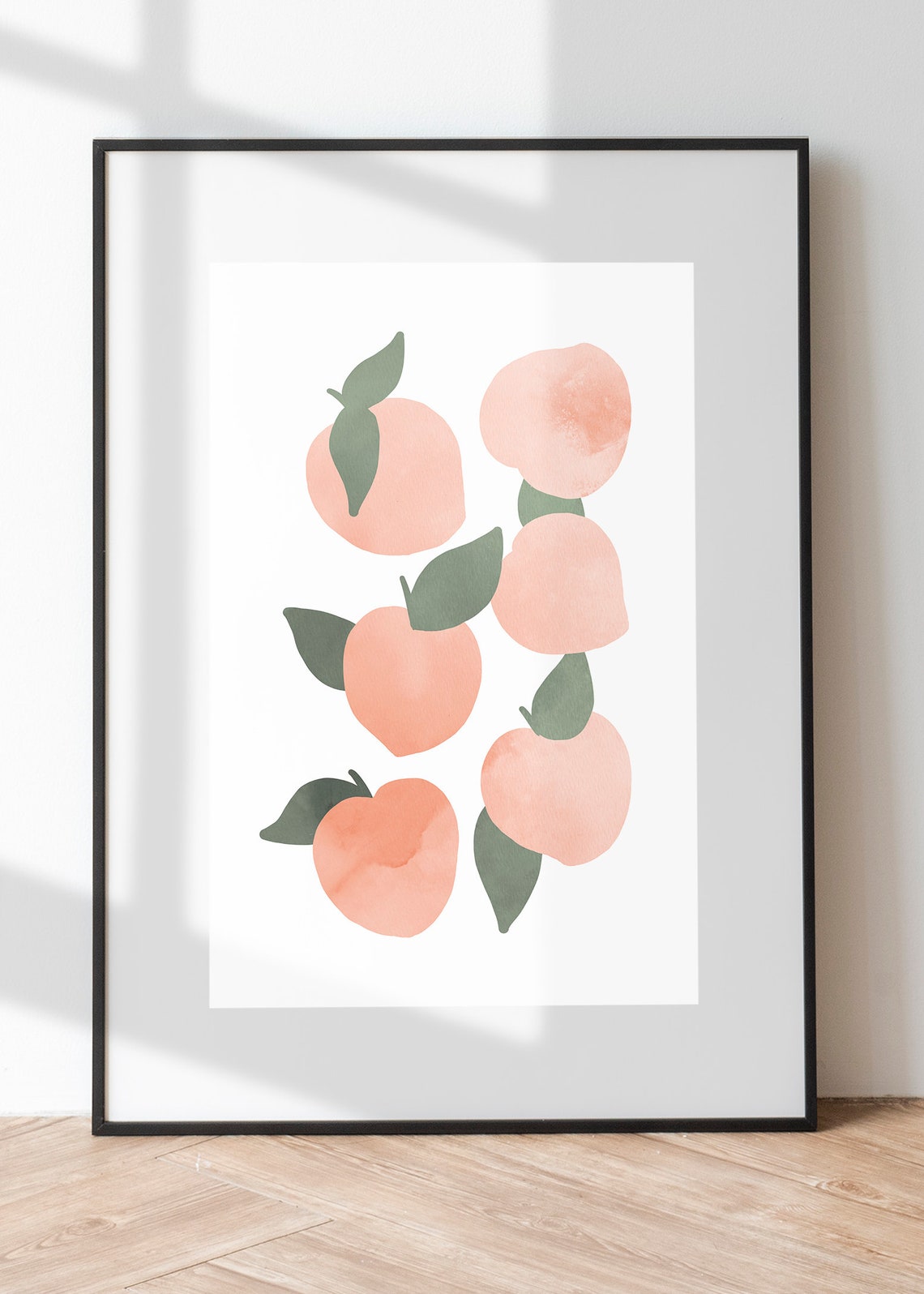 Peach Wall Art Peaches Print Peach Home Decor Kitchen Wall | Etsy