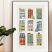Row Houses Illustration Art Print, Colorful Homes in NYC, Modern Art ...