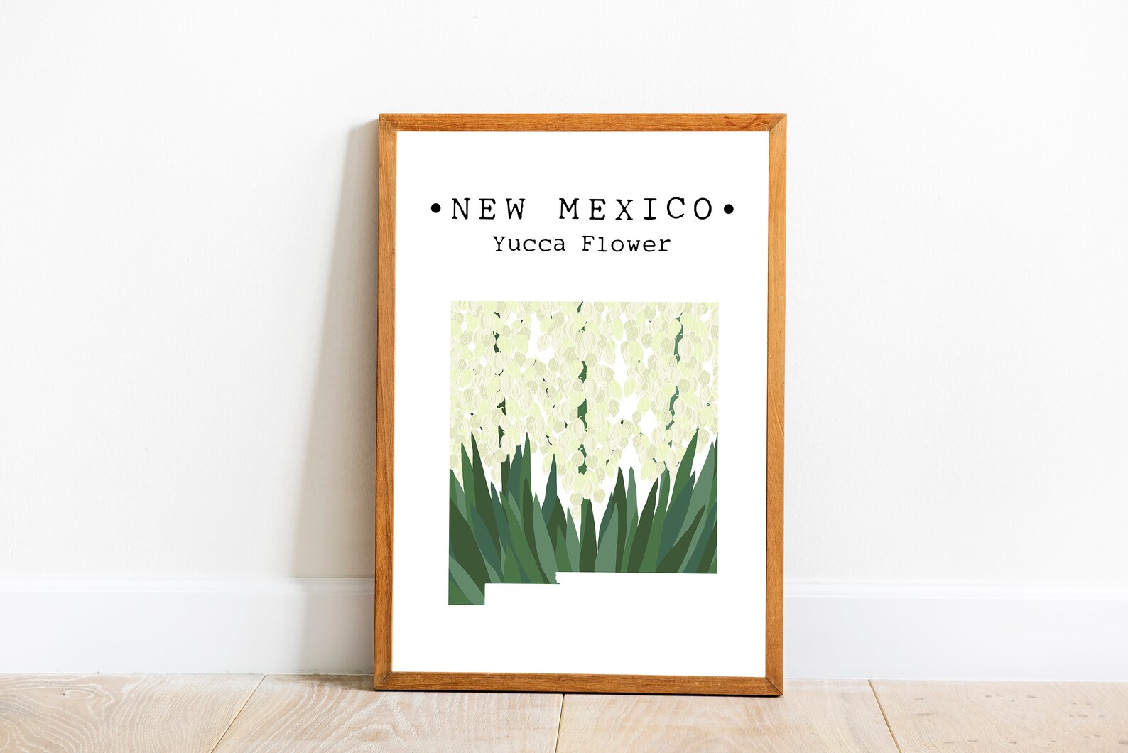 New Mexico State Flower Wall Art, New Mexico Yucca Flower Print, US ...