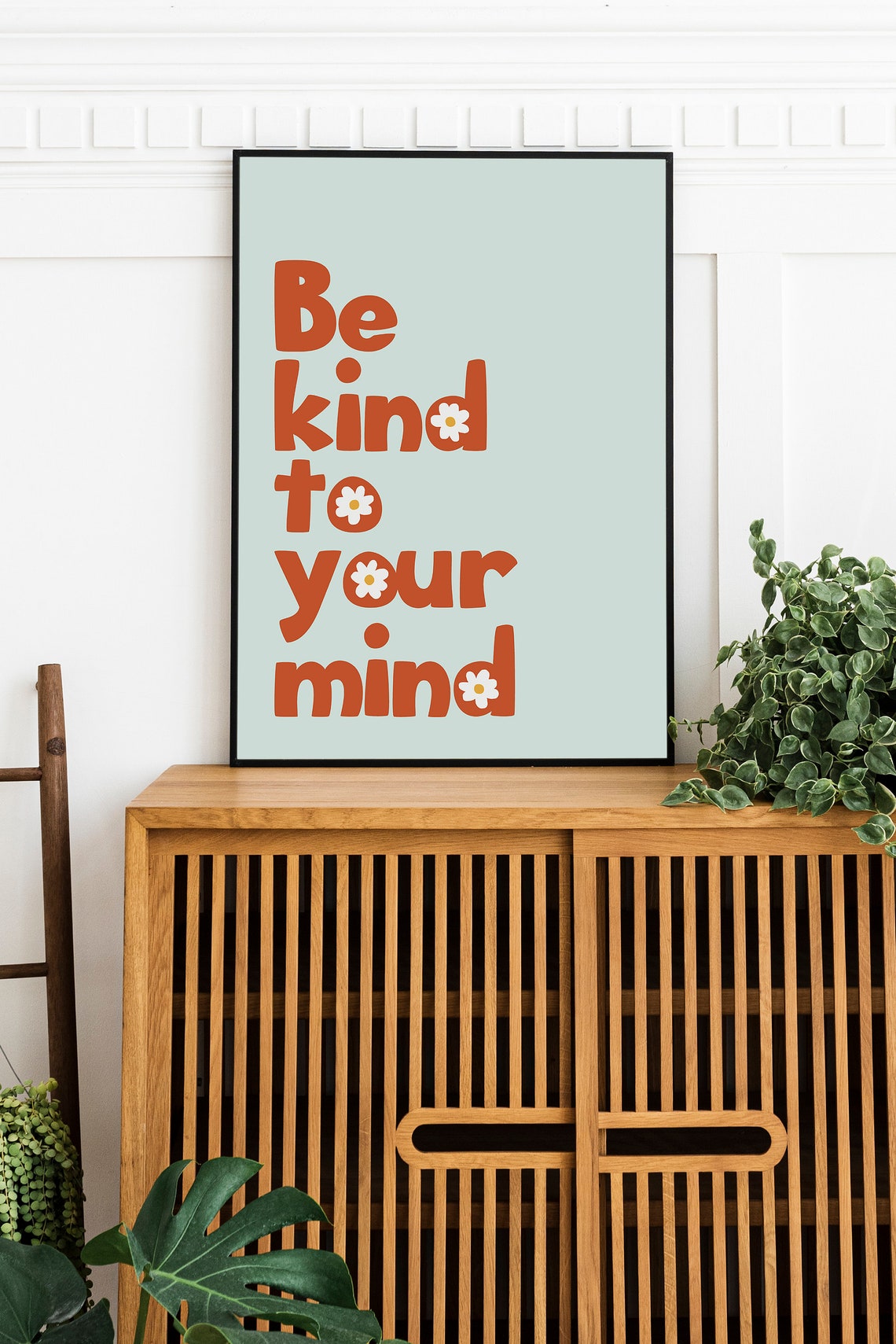 Be Kind to Your Mind Print Mental Health Art Inspirational | Etsy