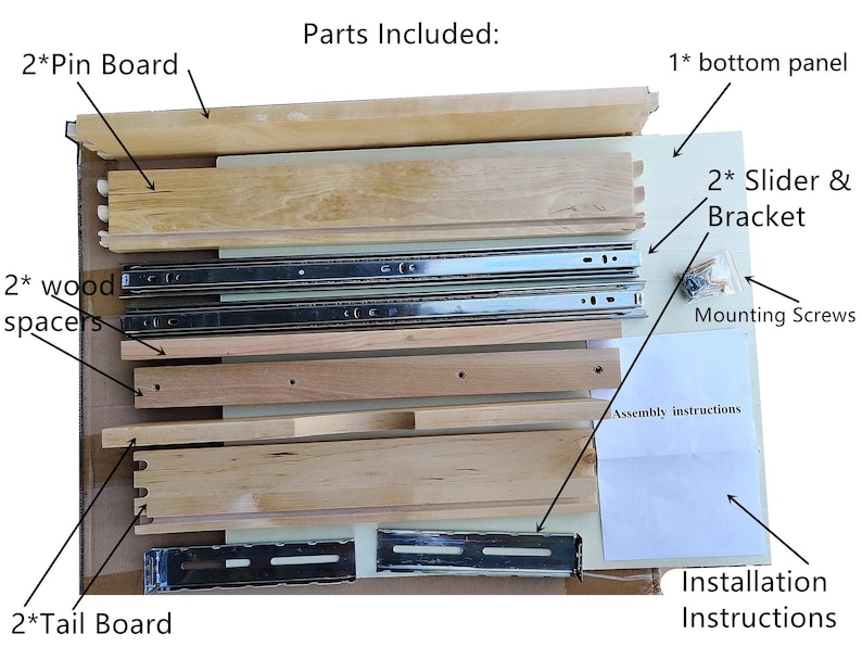 Dovetail Pull Out Cabinet Organizer Drawer: Roll Out Shelves - Etsy
