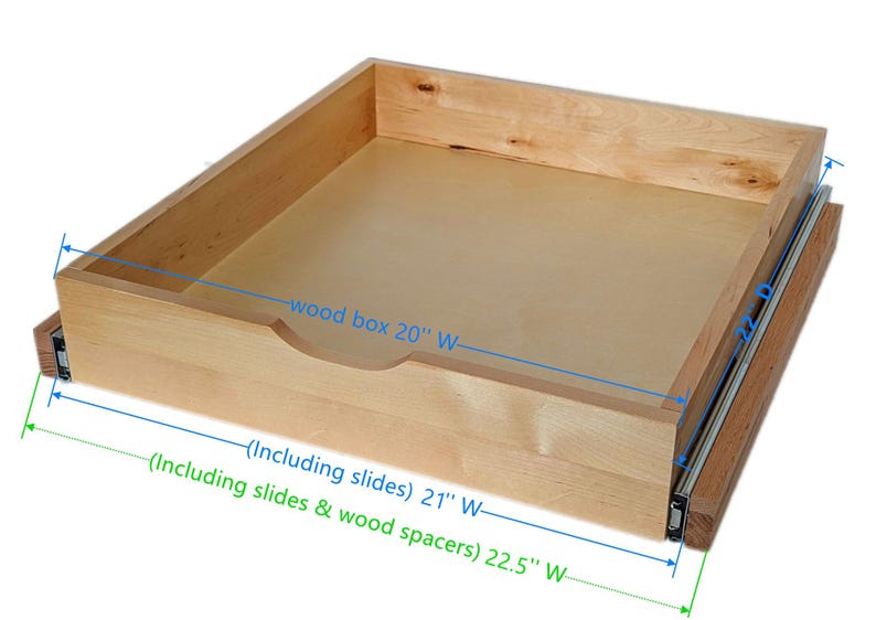 Solid Wood Drawer - Premade Size, Rustic Storage Solution for Home ...