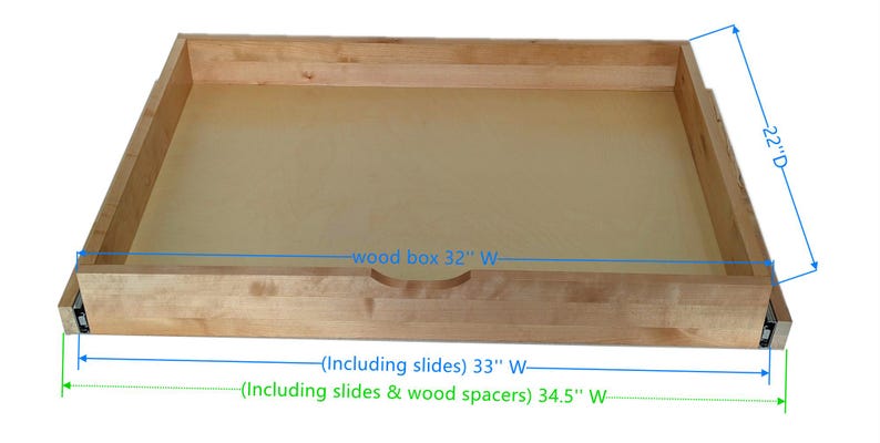 Solid Wood Drawer - Premade Size, Rustic Storage Solution for Home ...
