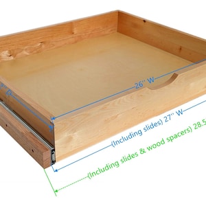Solid Wood Drawer - Premade Size, Rustic Storage Solution for Home ...