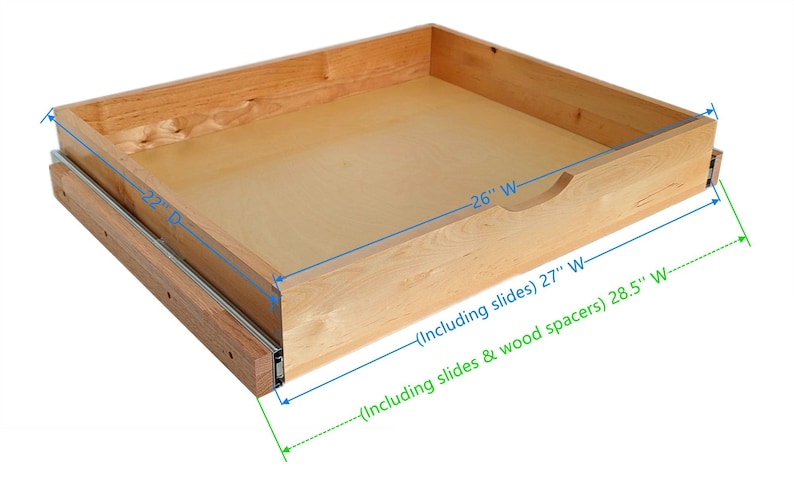 Solid Wood Drawer - Premade Size, Rustic Storage Solution for Home ...