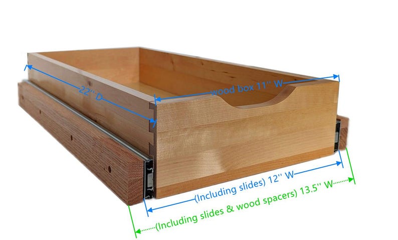 Solid Wood Drawer - Premade Size, Rustic Storage Solution for Home ...