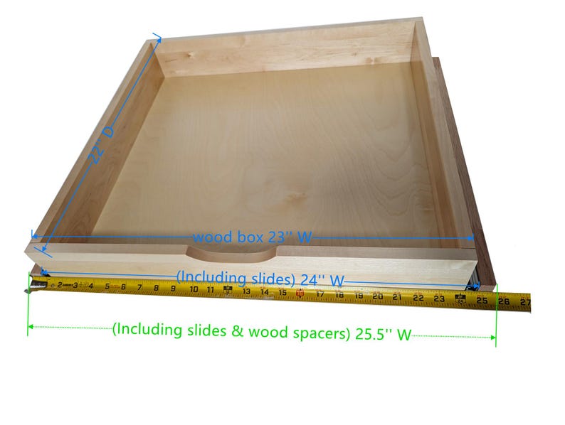 Solid Wood Drawer - Premade Size, Rustic Storage Solution for Home ...