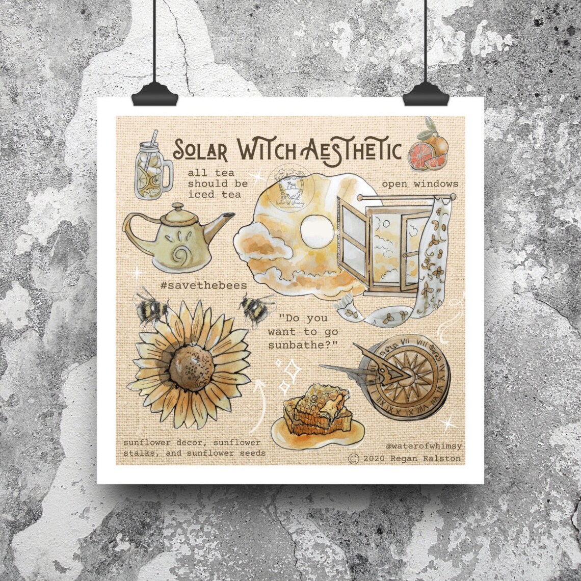 Solar Witch Aesthetic Print - Wall Art - Etsy