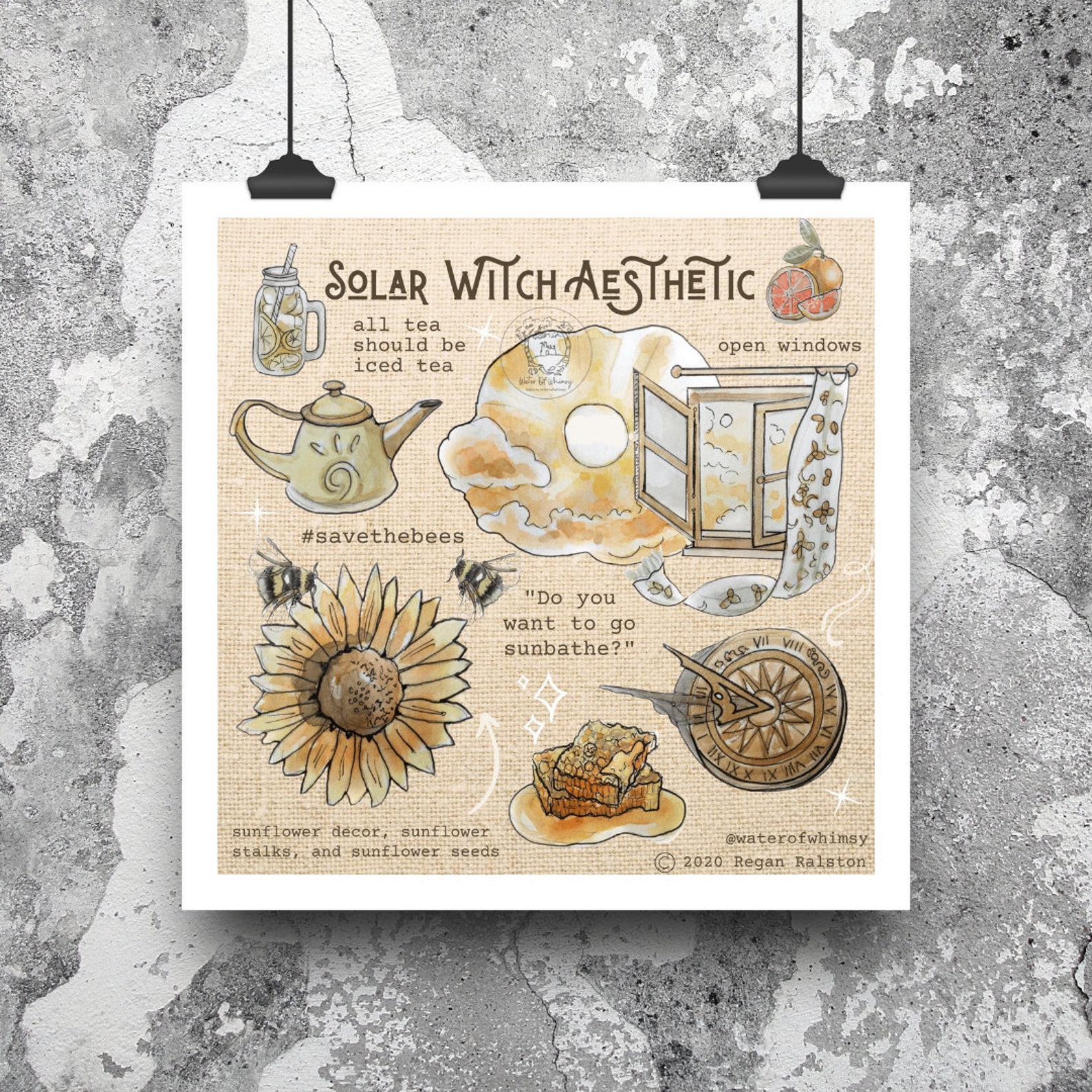 Solar Witch Aesthetic Print - Wall Art - Etsy