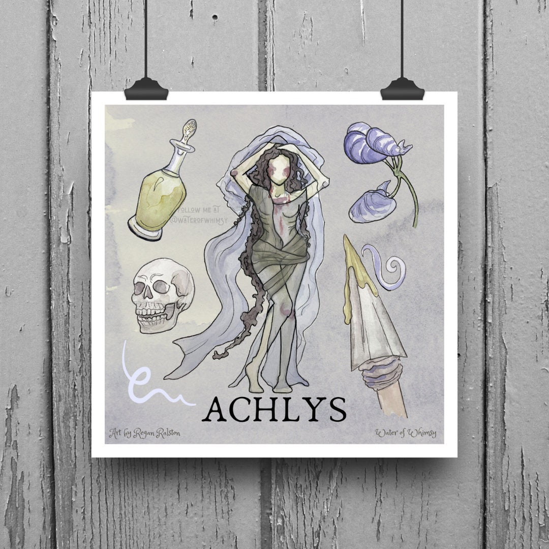 Achlys Icon - Watercolor Goddess Illustration - Etsy