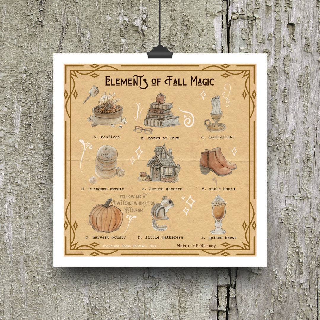 Elements of Autumn Magic Print Wall Art - Etsy