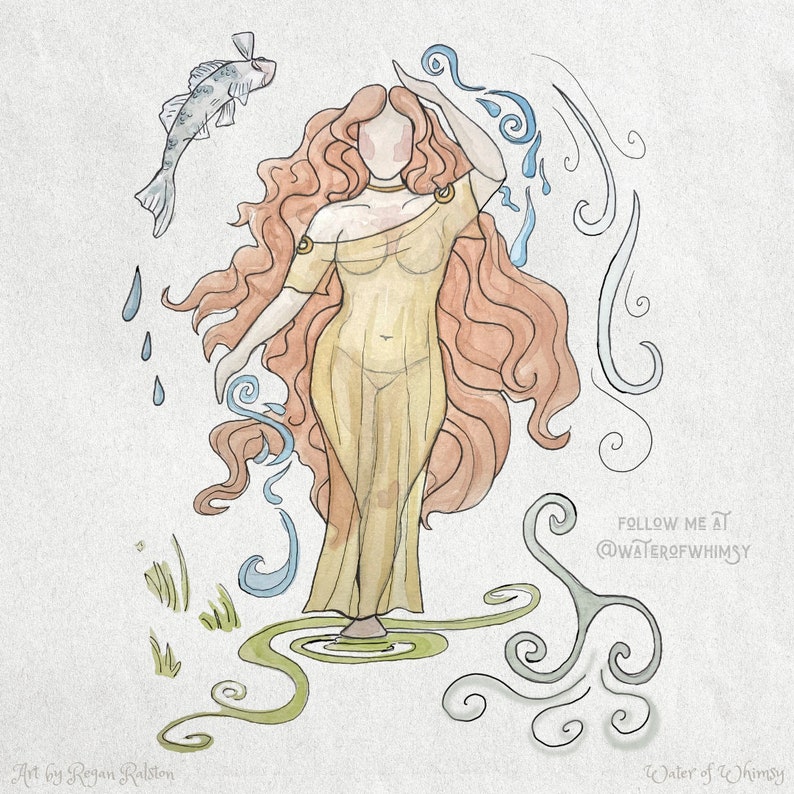 Danu Icon Goddess & Deity Watercolor Illustration - Etsy