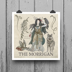 The Morrigan Icon - Goddess & Deity Watercolor Illustration - Etsy