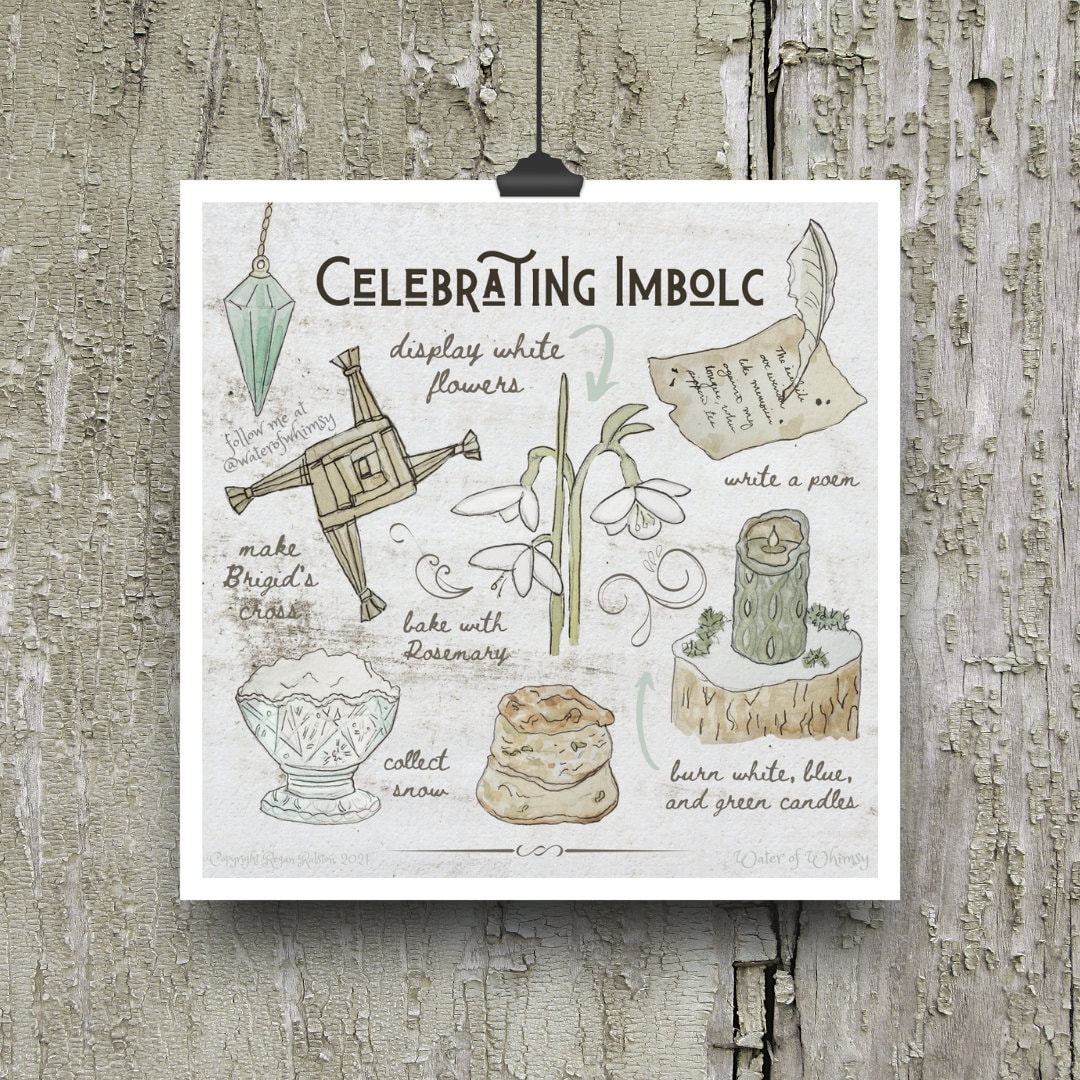 Celebrating Imbolc Print Pagan Wall Art - Etsy