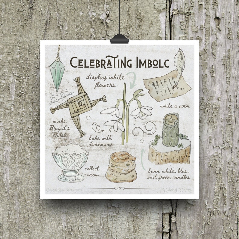 Celebrating Imbolc Print Pagan Wall Art - Etsy