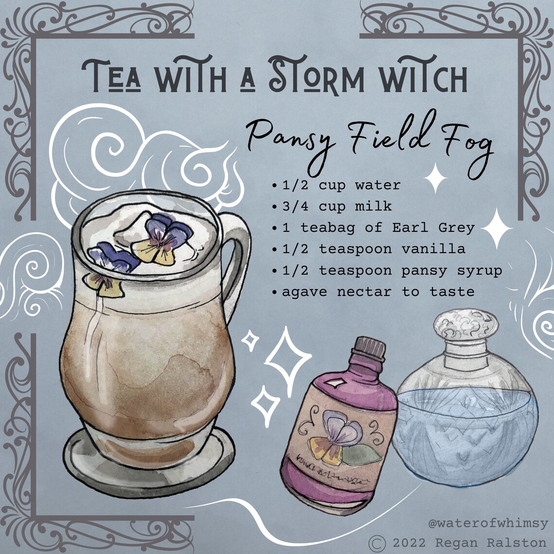 Tea With a Storm Witch Witchy Wall Art - Etsy