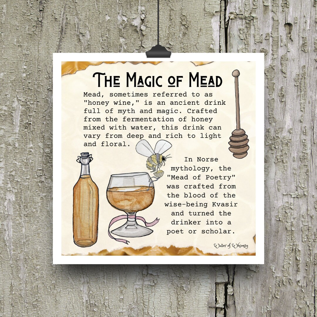 The Magic of Mead - Witchy Wall Art - Etsy