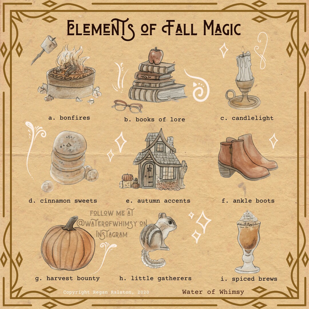Elements of Autumn Magic Print Wall Art - Etsy Australia