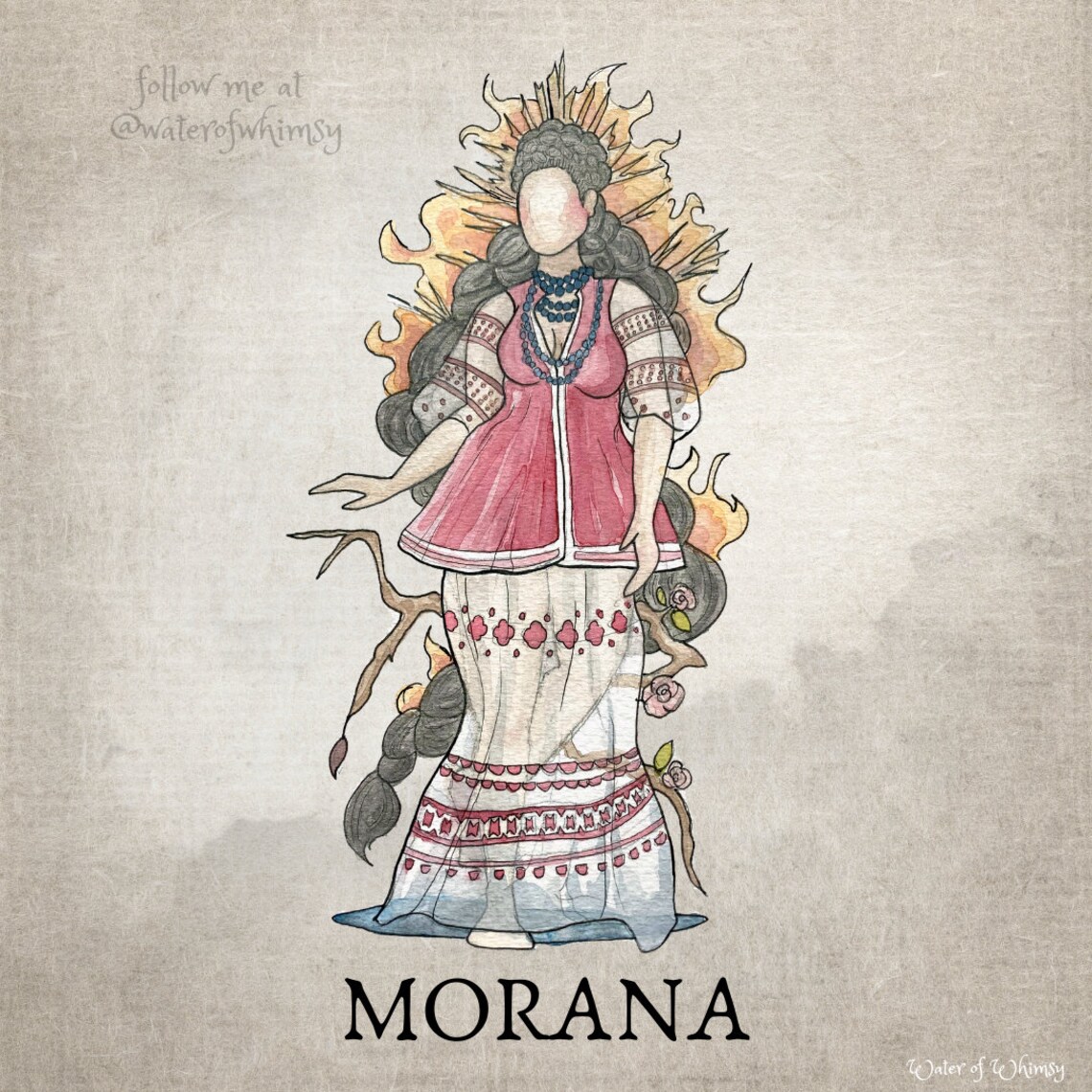 Morana Icon Goddess & Deity Watercolor Illustration - Etsy