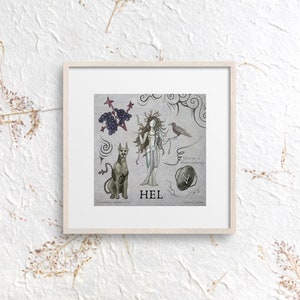 Hel Icon - Goddess & Deity Watercolor Illustration - Etsy