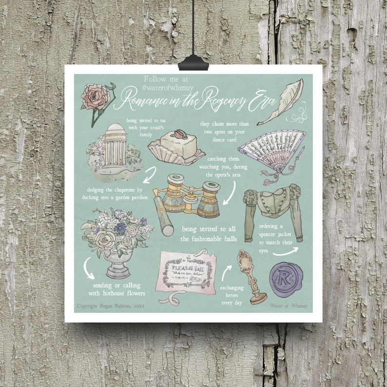 Romance in the Regency Era - Romantic Regency Wall Art - Etsy