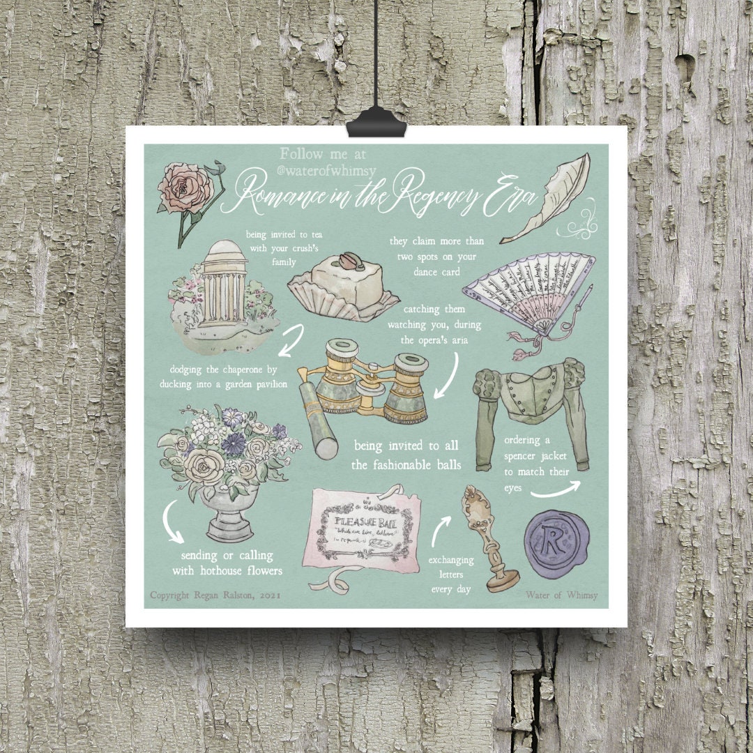 Romance in the Regency Era - Romantic Regency Wall Art - Etsy