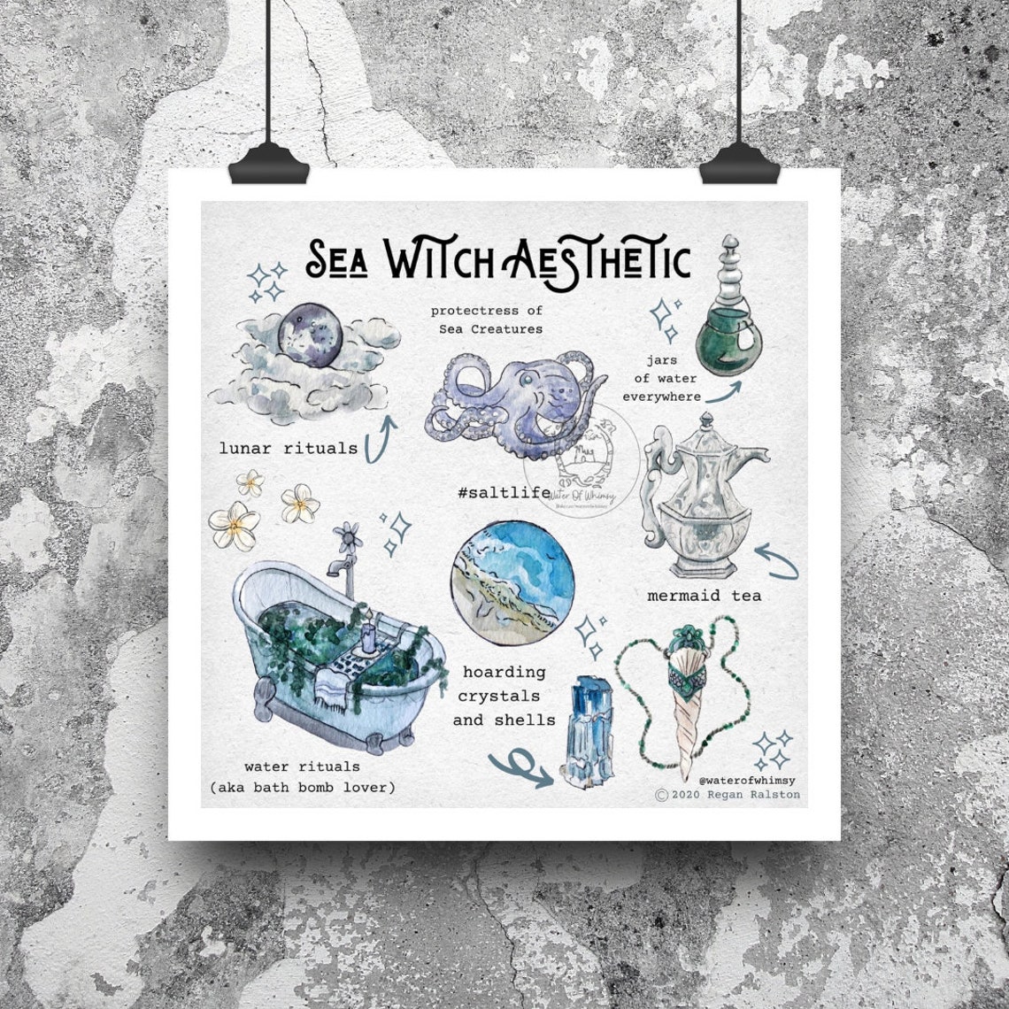 Sea Witch Aesthetic Print Wall Art - Etsy