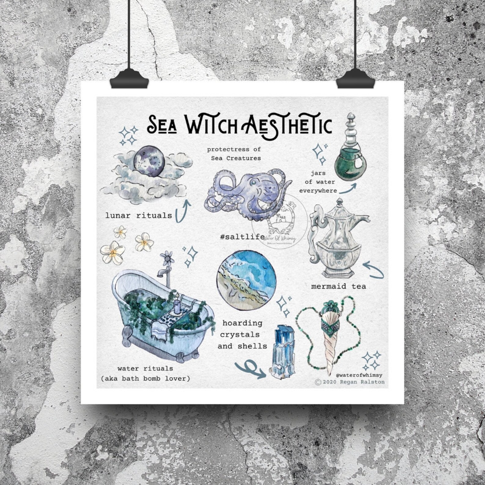 Sea Witch Aesthetic Print Wall Art - Etsy
