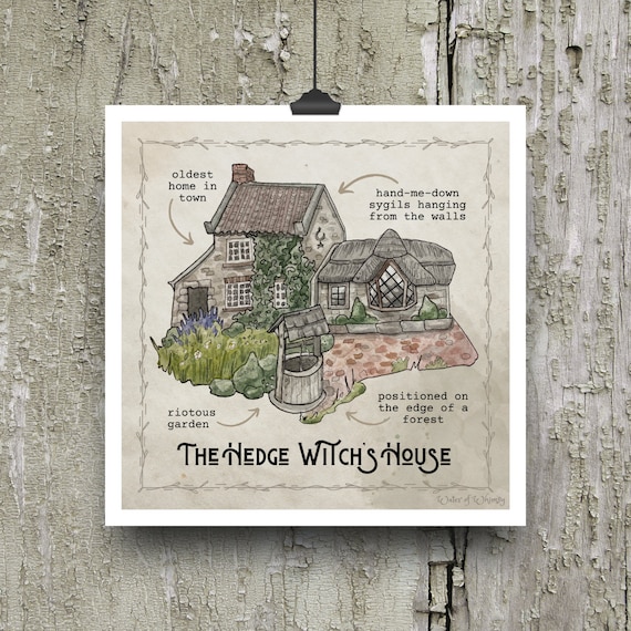 The Hedge Witch's House Witchy Wall Art - Etsy