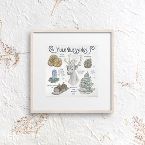Yule Blessing Print Witchy/pagan/wiccan Wall Art - Etsy