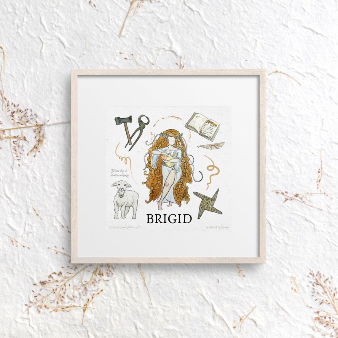 Brigid Icon Goddess & Deity Watercolor Illustration - Etsy