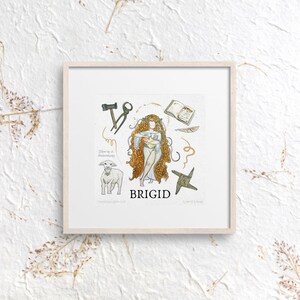 Brigid Icon - Goddess & Deity Watercolor Illustration - Etsy