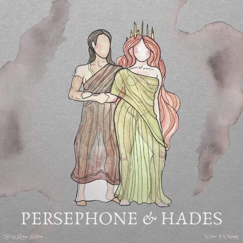 Hades and Persephone Icon Goddess & Deity Watercolor - Etsy